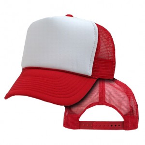 white-front-red-trucker-hat - Blank Snapbacks, Wholesale Snapbacks